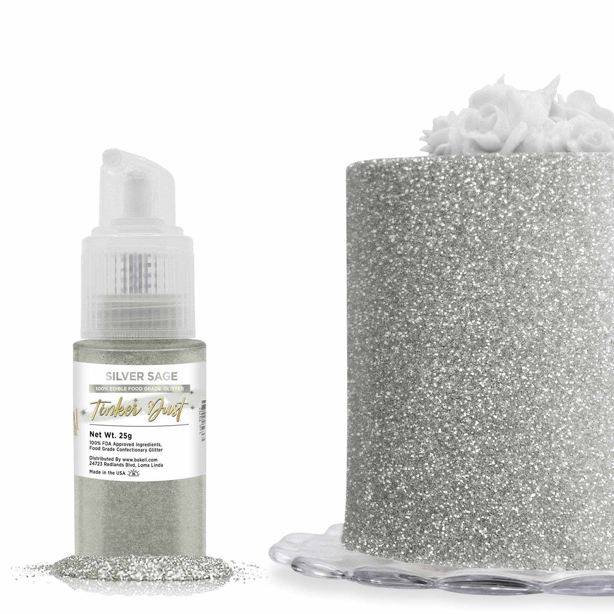 Bakell - Tinker Dust Silver Sage Edible Cake Glitter - Vibrant Sparkle ...