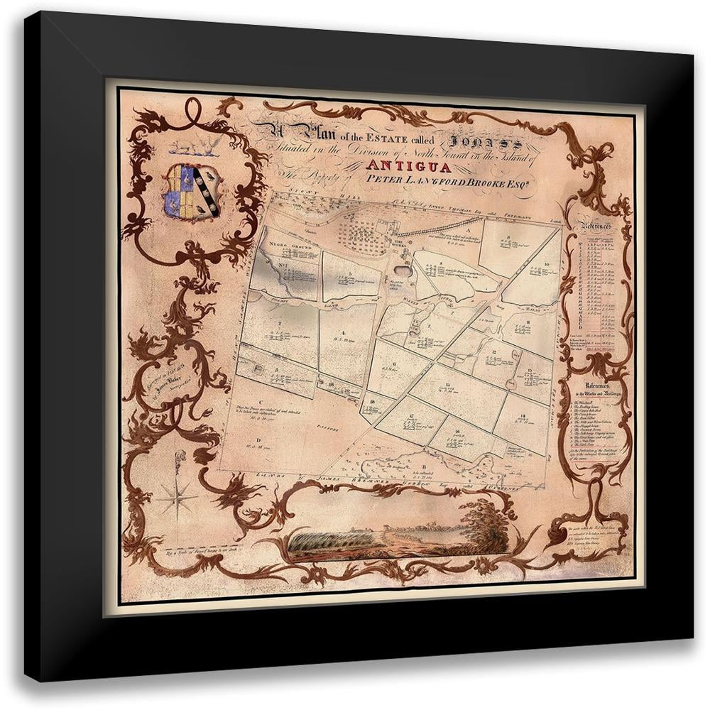 Baker 13x12 Black Modern Framed Museum Art Print Titled - Jonas Estate ...