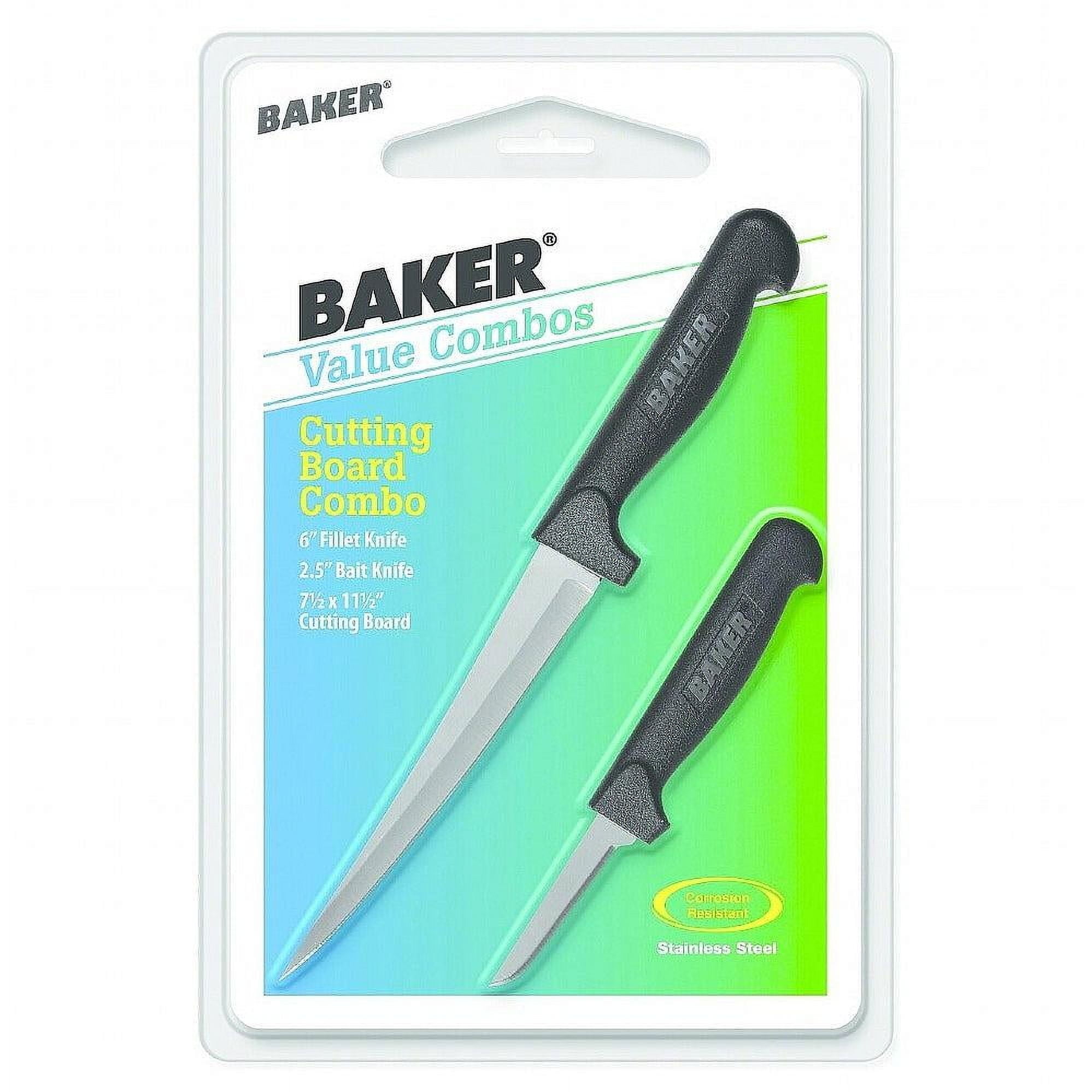 Baker BFC Cutting Board Combo w-Fillet & Bait Knife Knives - Walmart.com
