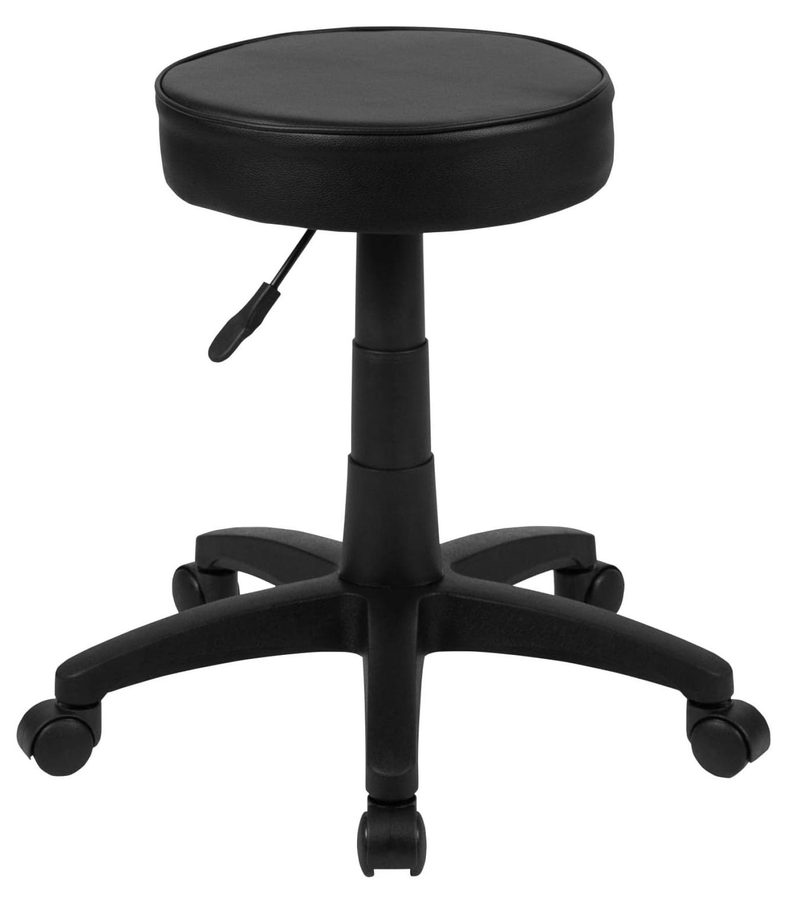 Baker Black Adjustable Doctors Stool on Wheels with Ergonomic Molded ...