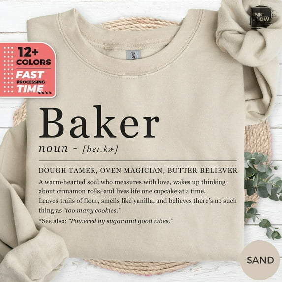 Baker Definition Sweatshirt, Baking Humor Hoodie, Baker Life Sweater ...