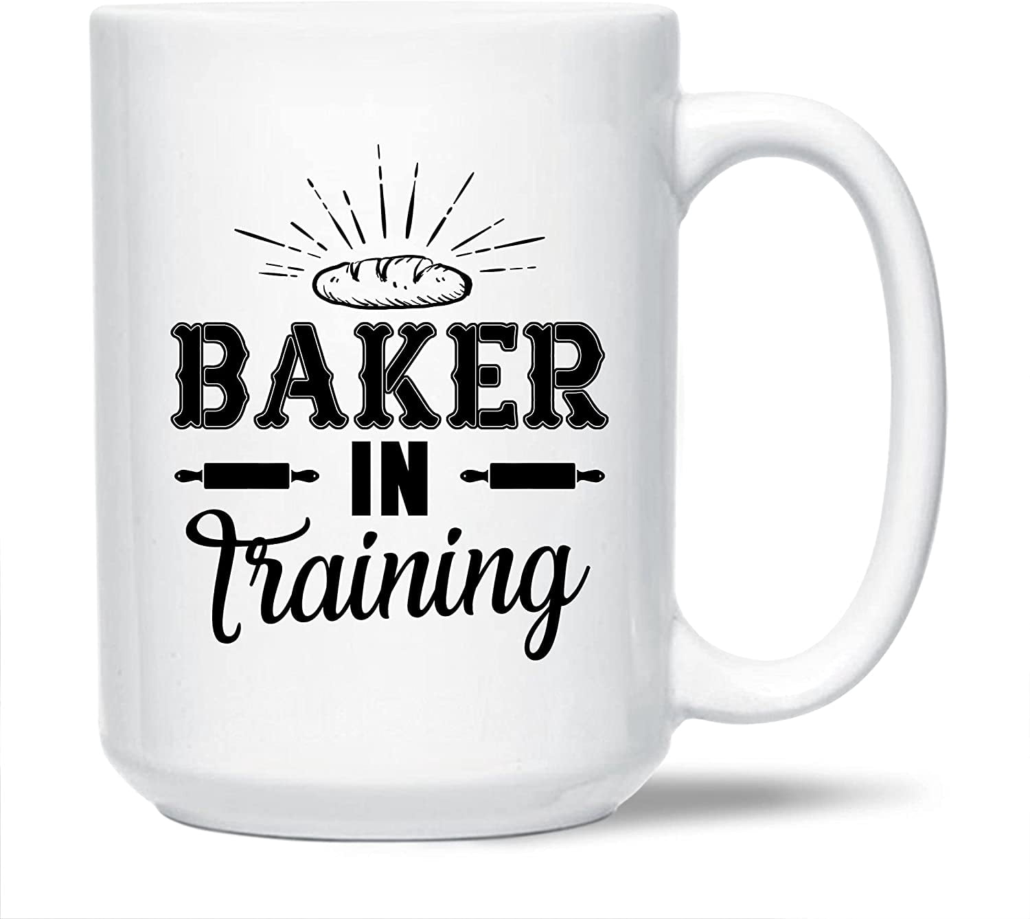 Baker In Training White Travel Coffee Cup, Baker Ceramic Mugs, Novelty ...