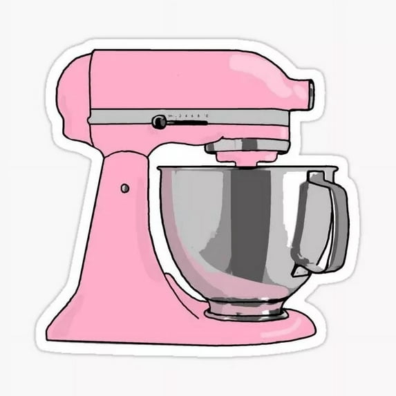 Baker Loves Baking Kitchen Mixer Sticker For Phone Decal Water Bottle ...