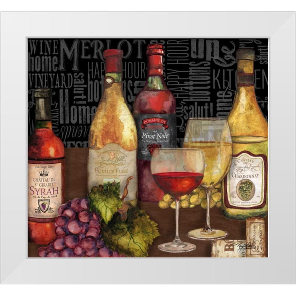 Baker, Mary Beth 13x12 White Modern Wood Framed Museum Art Print Titled - Wine Still Life on ...