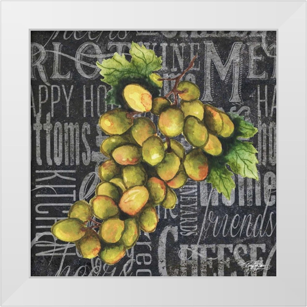 Baker, Mary Beth 20x20 White Modern Wood Framed Museum Art Print Titled - Wine Grapes I ...