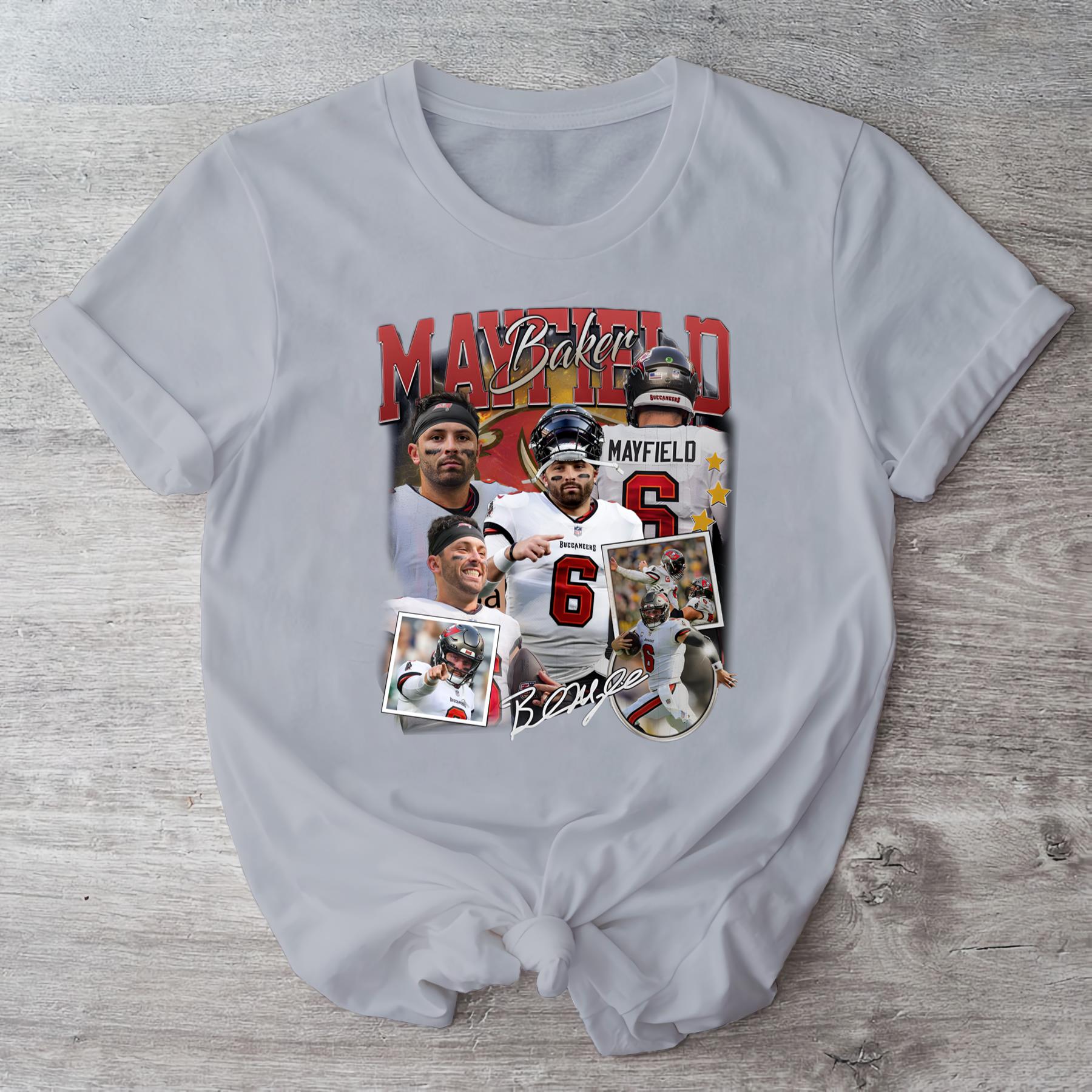 Baker Mayfield Football Shirt, Game Day 90s Retro Graphic Tee, Vintage ...