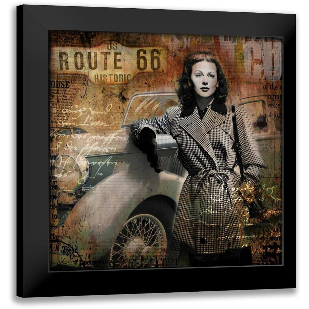 Baker, Micha 15x15 Black Modern Framed Museum Art Print Titled - Route 66 - Walmart.com