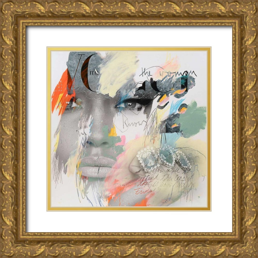 Baker, Micha 15x15 Gold Ornate Wood Framed with Double Matting Museum ...