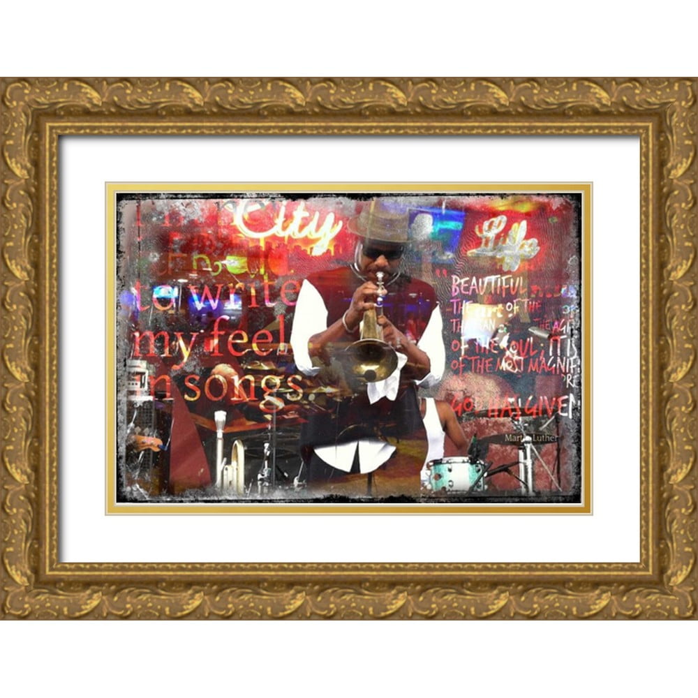 Baker, Micha 32x23 Gold Ornate Wood Framed with Double Matting Museum ...