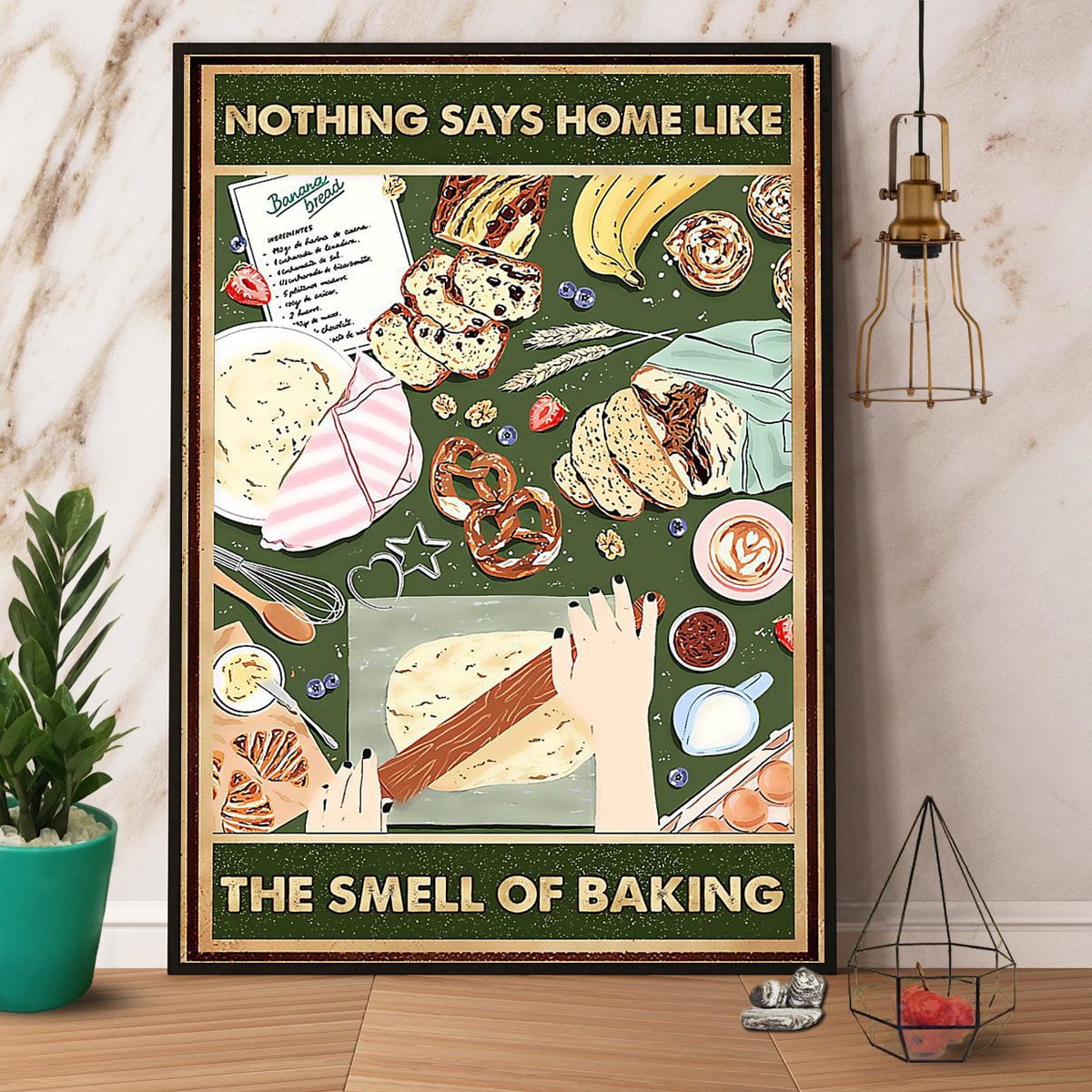 Baker Nothing Says Home Like The Smell Of Baking Paper Poster No Frame ...