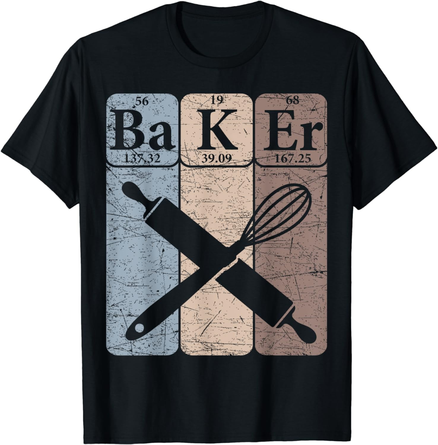 Baker Periodic Table Elements Baking Nerd Vintage T-Shirt - Walmart.com