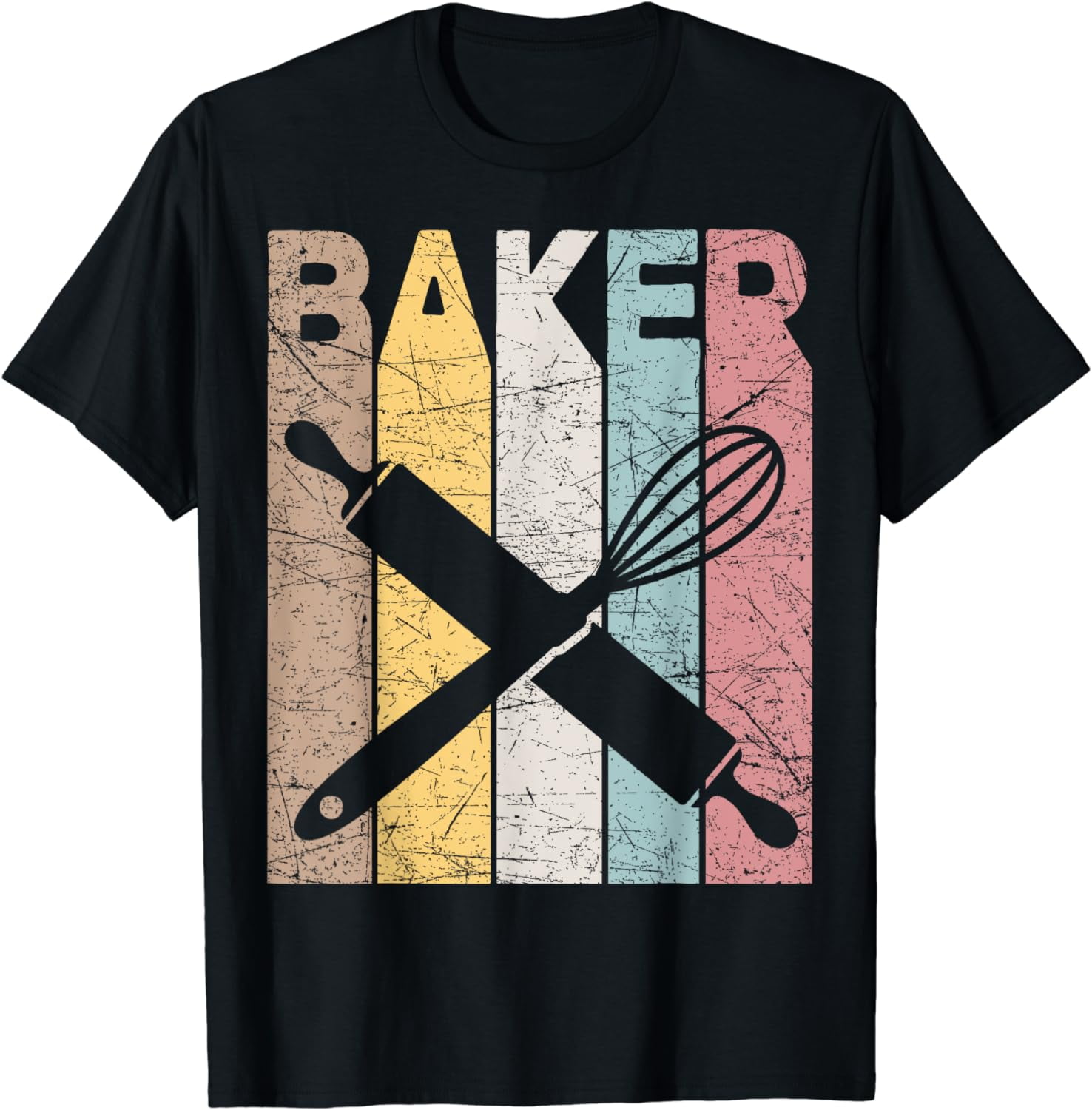 Baker Vintage Bakery Retro Pastry Chef Baking T-Shirt - Walmart.com