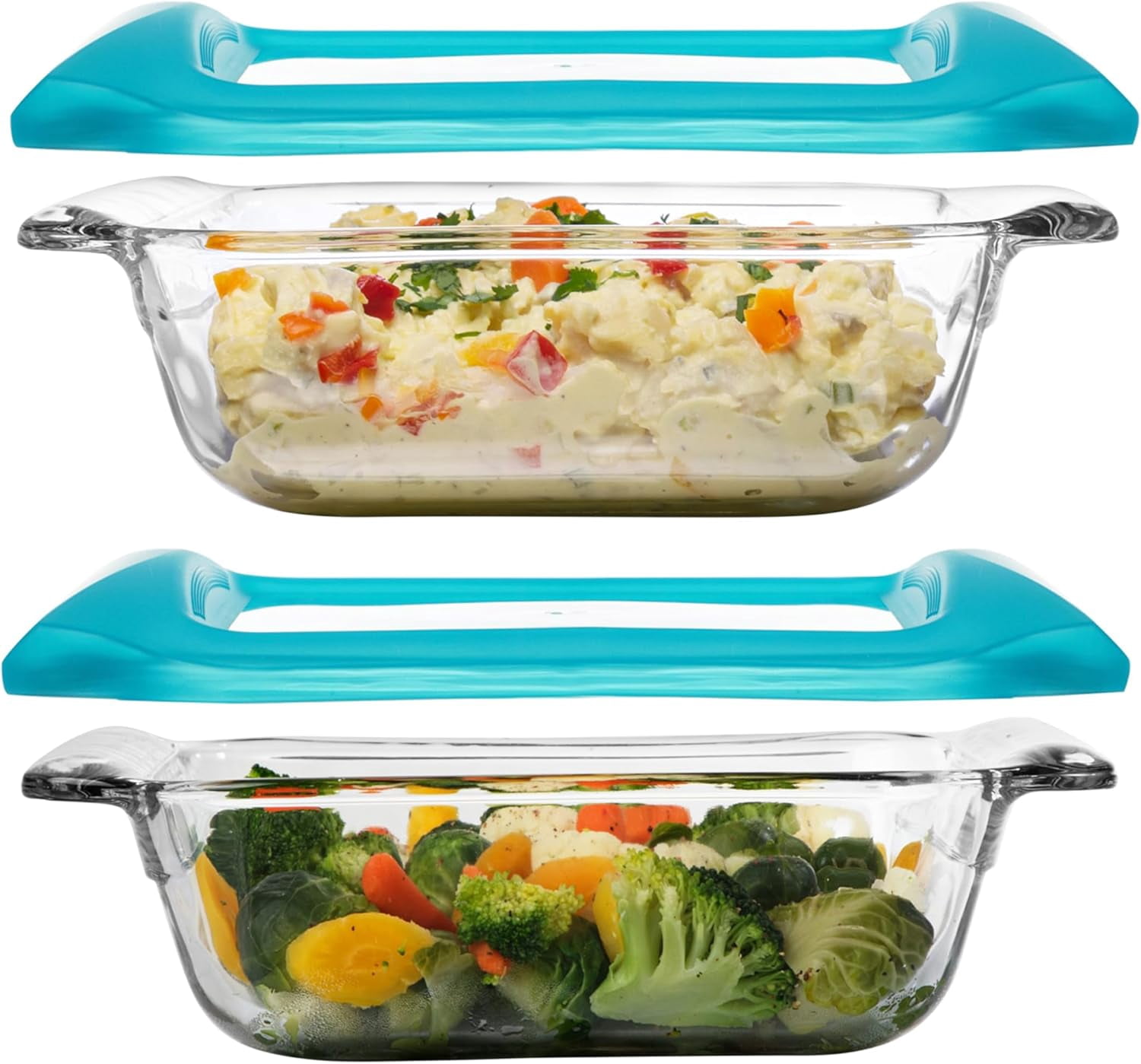 Baker's Basics 2 Piece Casserole Dish with Lid - Elegant Glass ...