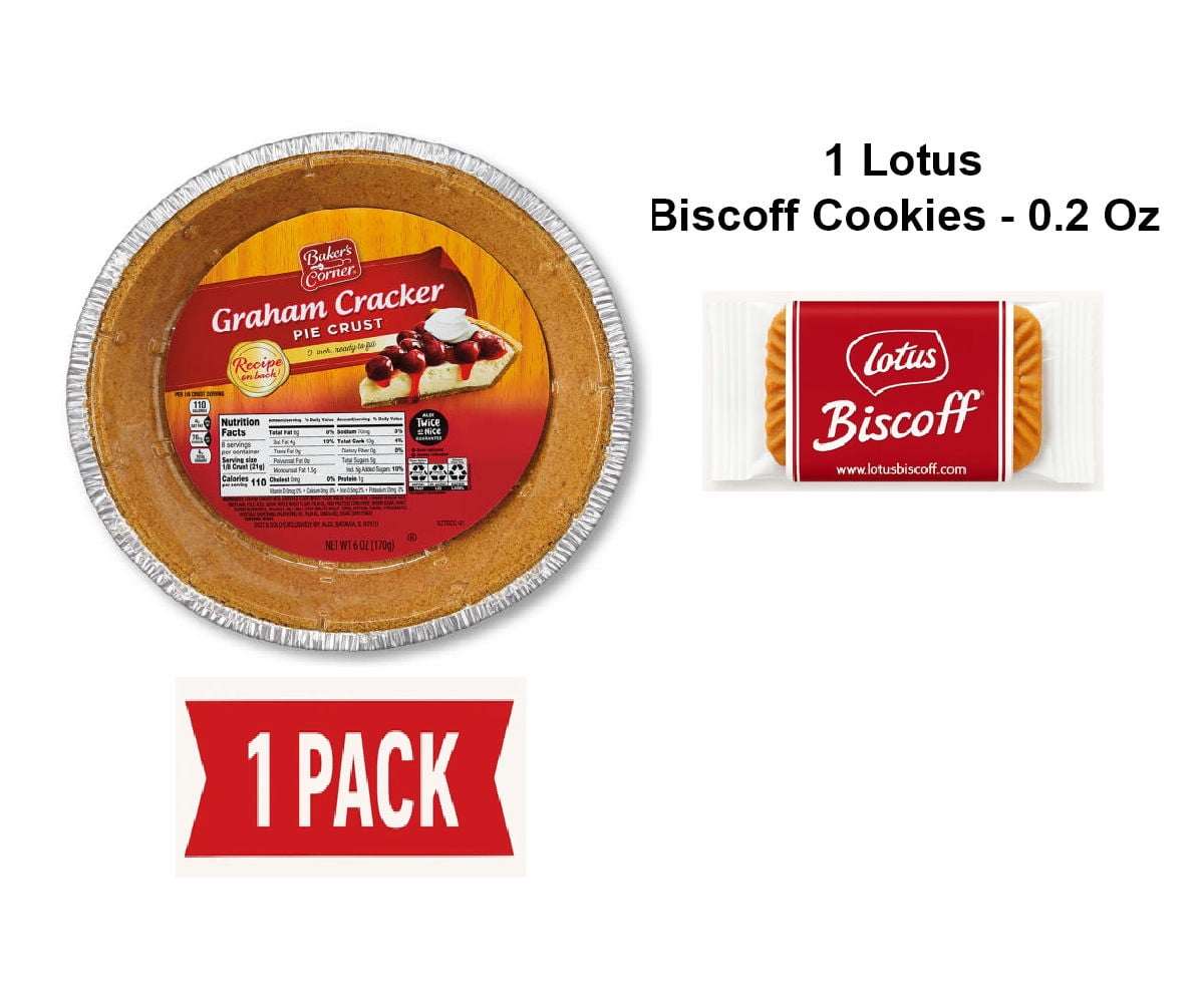 Baker's Corner Graham Cracker Pie Crust, 6 oz - Pack of 1 & Lotus ...
