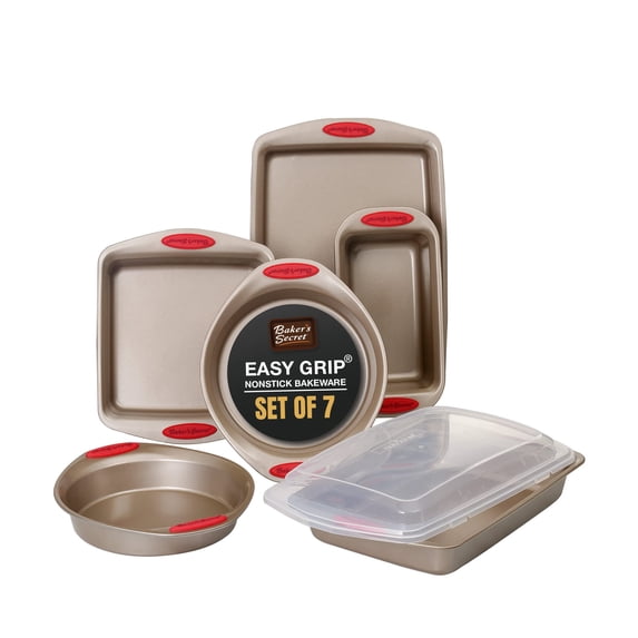 Baker's Secret Baking Pan Set of 7x Nonstick Pan Bakeware Pans Cupcake ...
