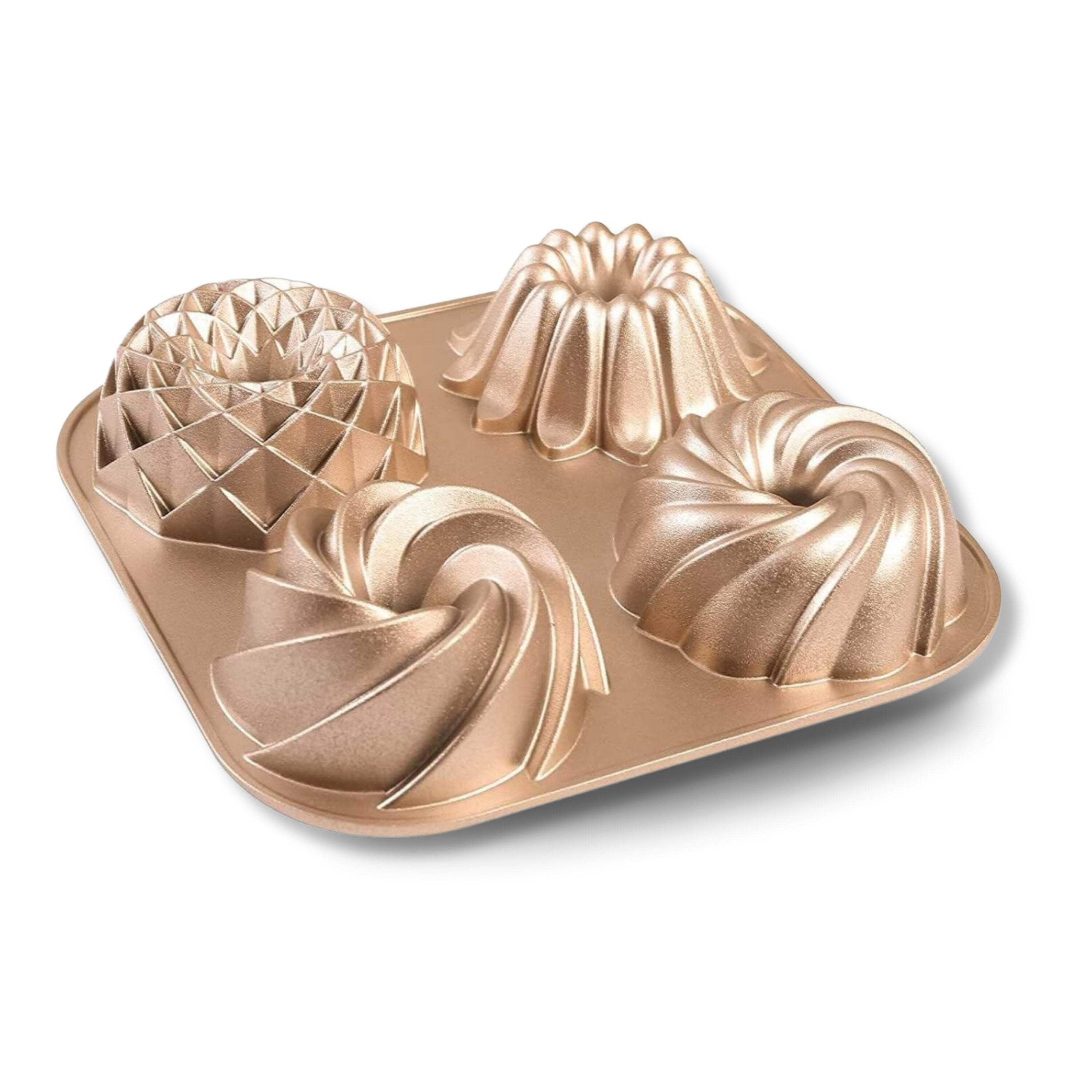Baker's Secret Nonstick Fluted Cake Pan, Heavy Duty Die Cast Aluminum ...