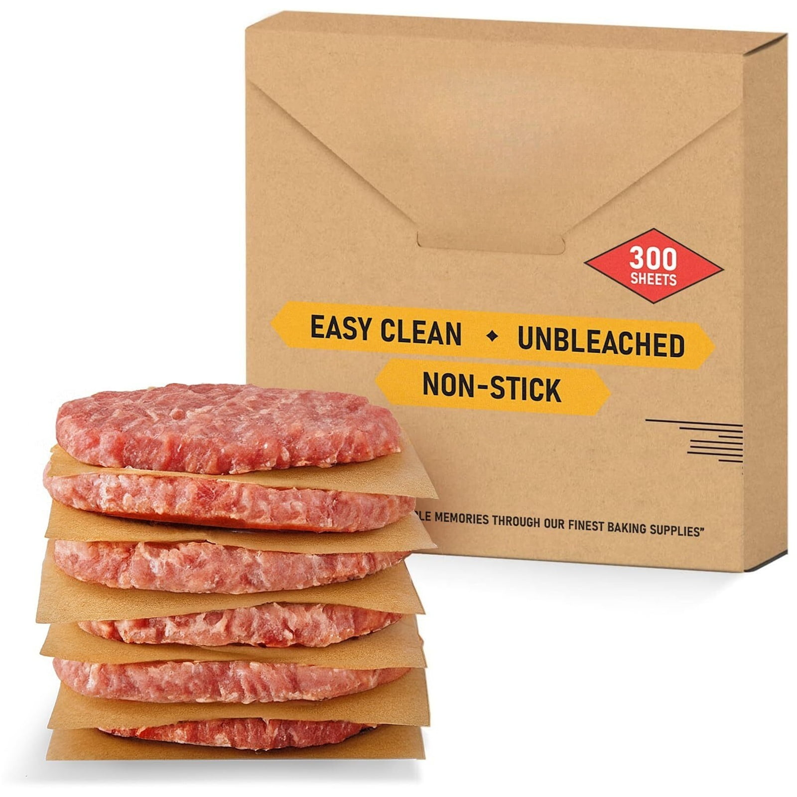 Baker's Signature 5"x5" Hamburger Patty Paper Squares - 300 Pcs ...