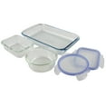 Baker's Staples 5-Piece Mixed Shape Bakeware Set with Lids,Borosilicate ...