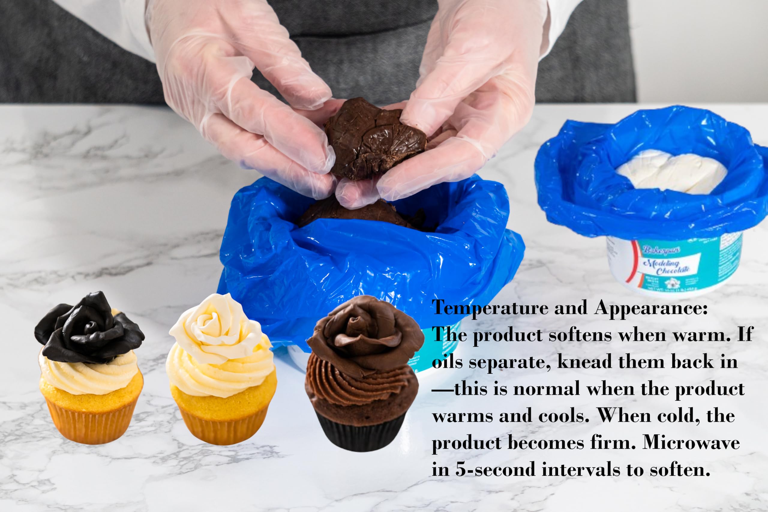 Bakerpan Bright White SCH4 Modeling Chocolate - 1 Pound - Sculpt Cakes ...