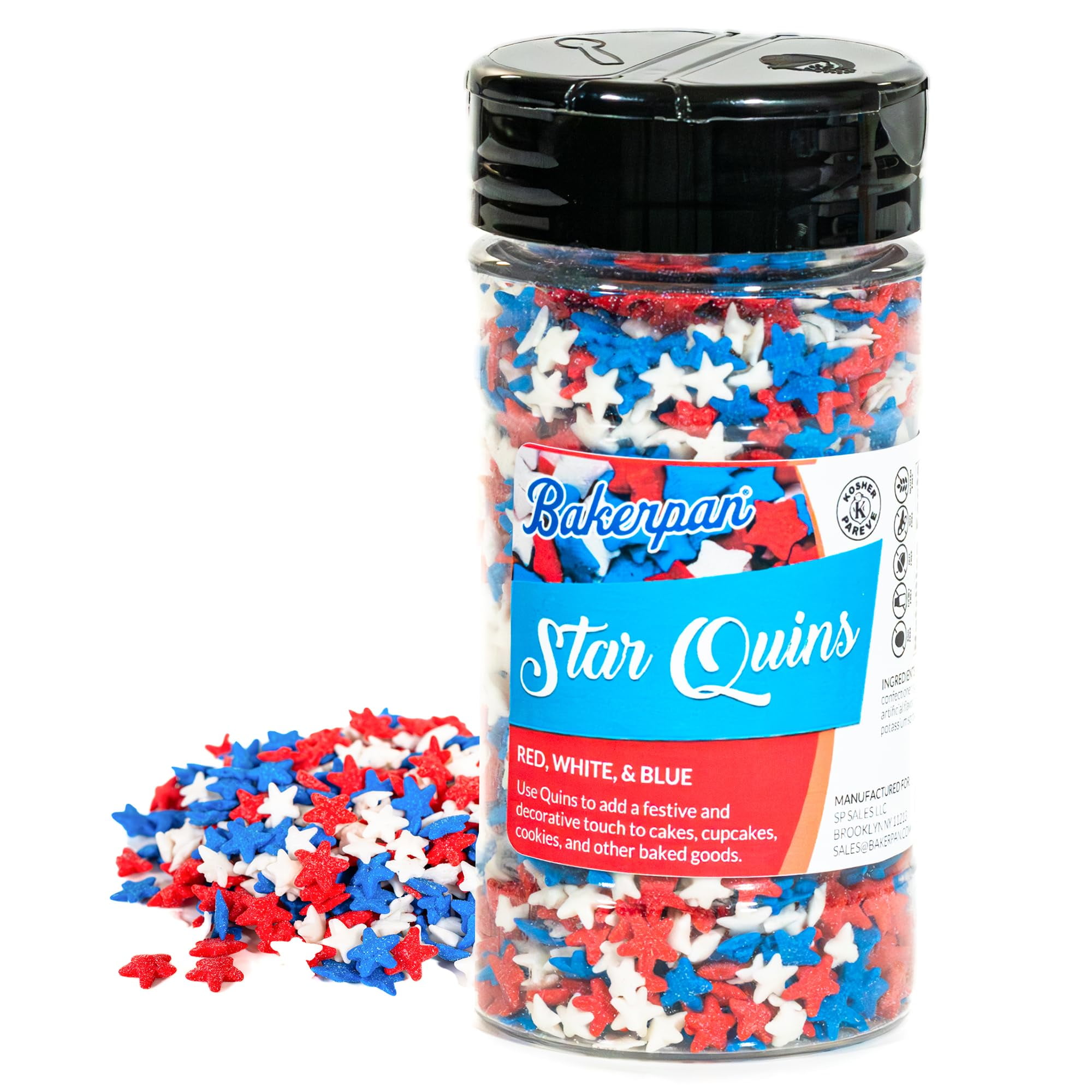 Bakerpan July 4th Sprinkles IEF31 for Cake Decorating - Star Confetti 4 ...
