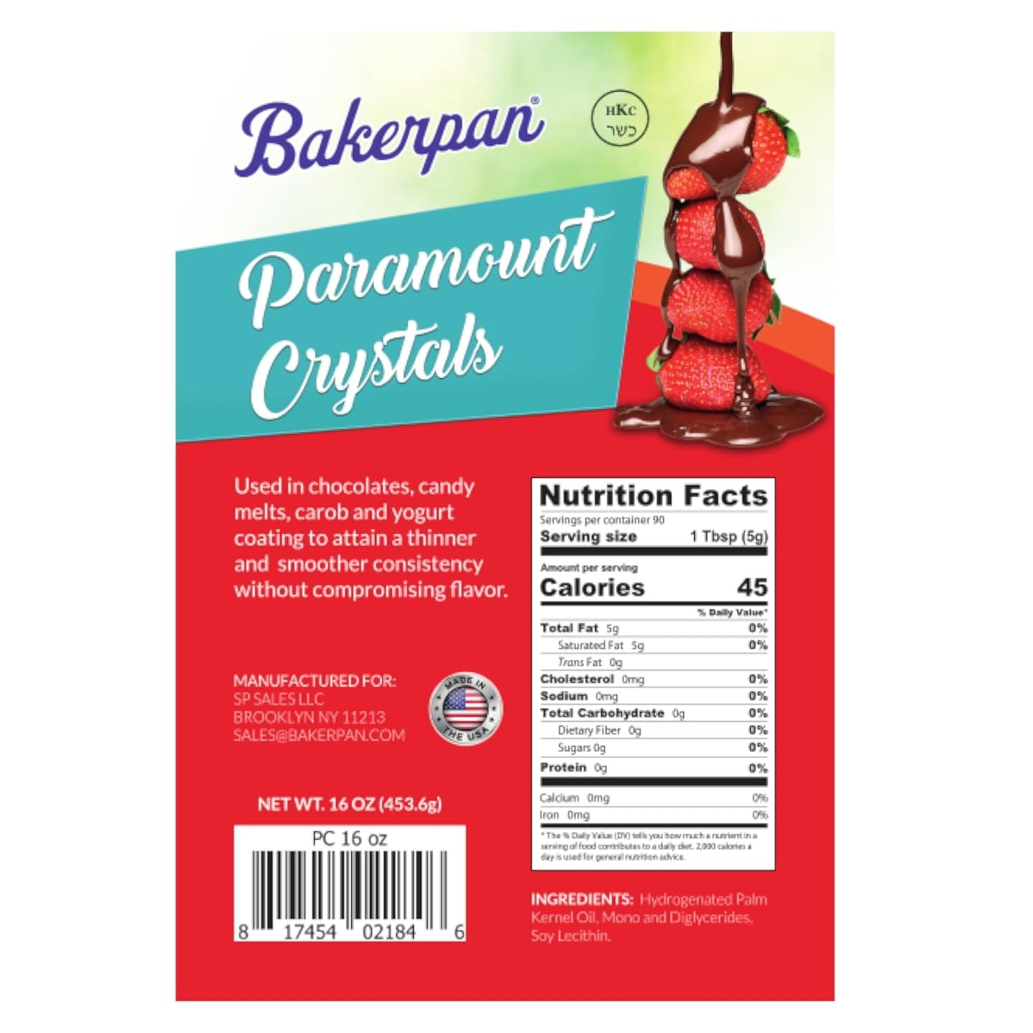 Bakerpan Paramount Crystals for Thinning Chocolate - 16 Ounce ...