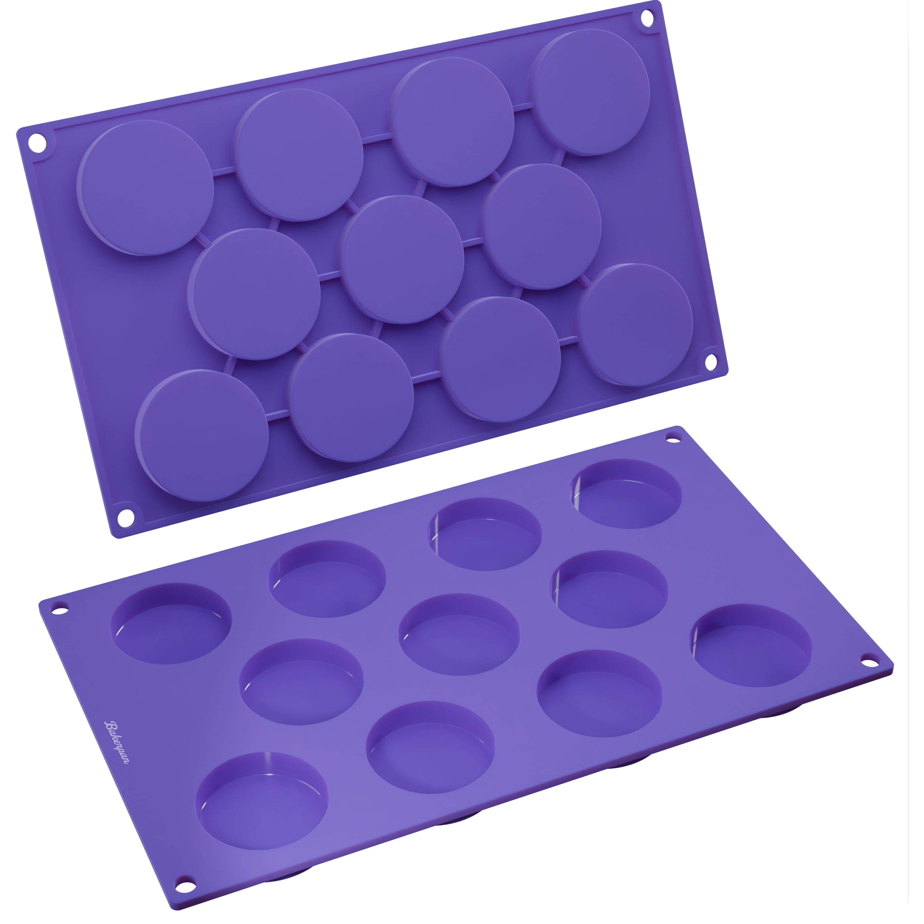 Bakerpan, Silicone Round Disc Mold, 1.9 Inch, 11 Cavities Set of 2 ...