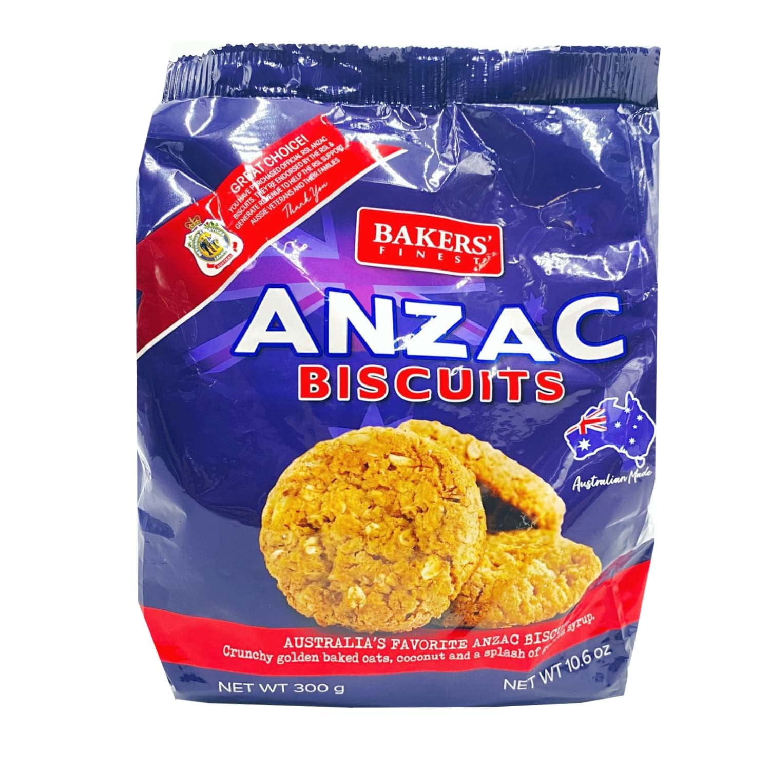 Bakers' Finest Anzac SCH4 Cookies Authentic Biscuits Australian Made ...
