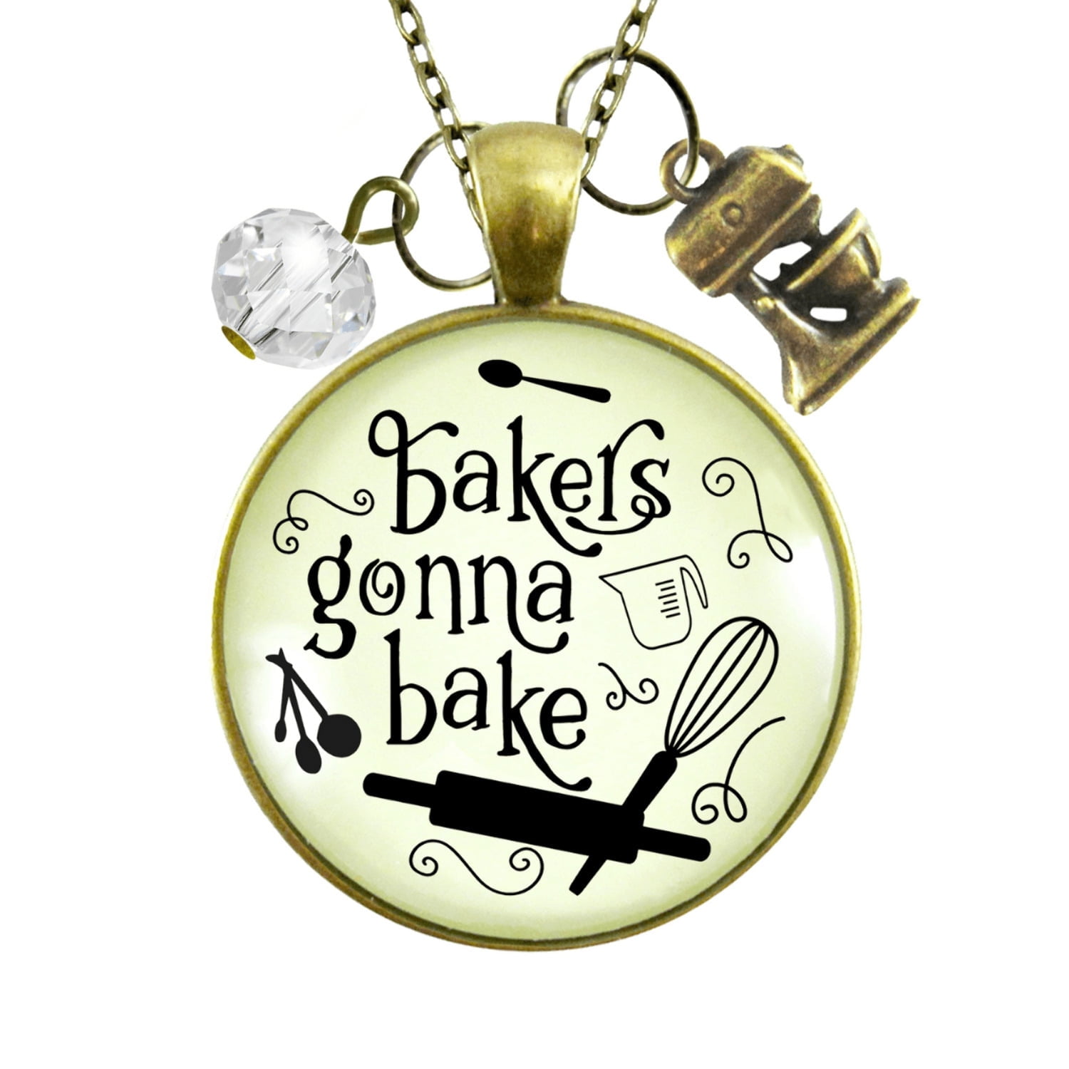 Bakers Gonna Necklace Gutsy Goodness Adult Female Bronze Metal Jewelry ...