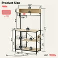 Bakers Rack with Power Outlet, 10 Hooks Coffee Bar with Wire Basket ...