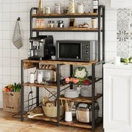 Tribesigns 5 Tier Kitchen Bakers Rack with Power Outlets, Storage Shelf ...