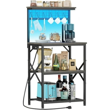 Winkalon 42.5" Wide Large Bakers Rack with Power Outlets, 6 Tiers ...