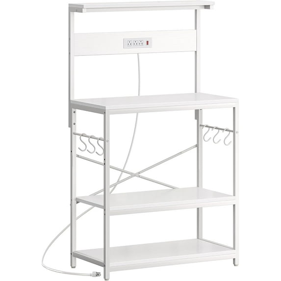 Bakers Rack with Power Outlets, Microwave Stand, 31.5 X 16.5 Inch ...