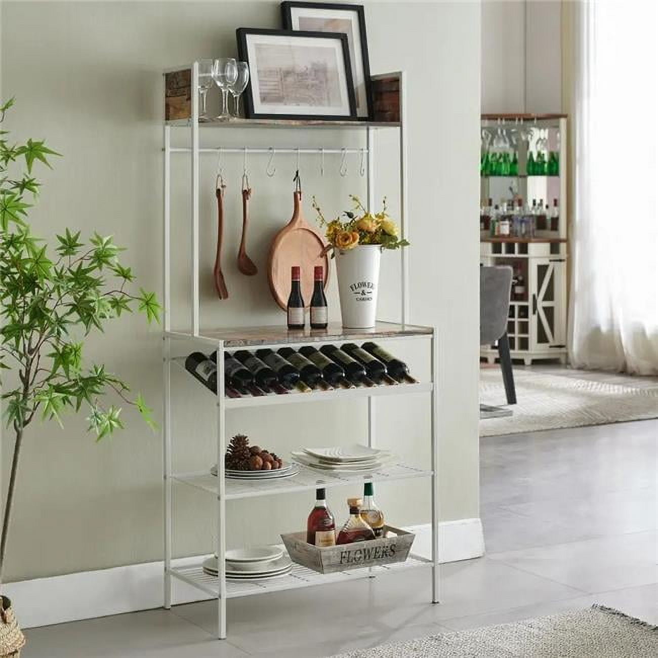 Bakers Rack, White & Red - Walmart.com