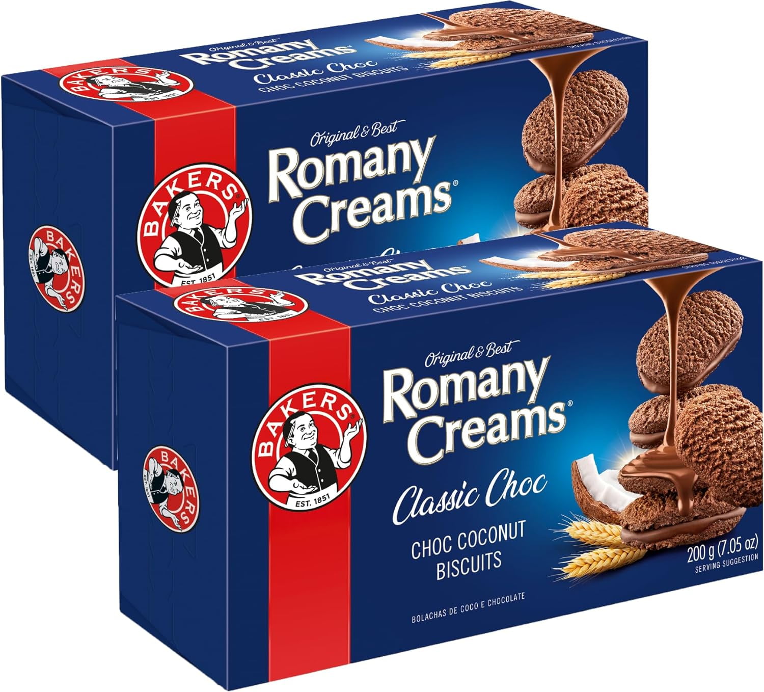 Bakers South Africa - Classic Chocolate Romany Creams Biscuits (2 x ...