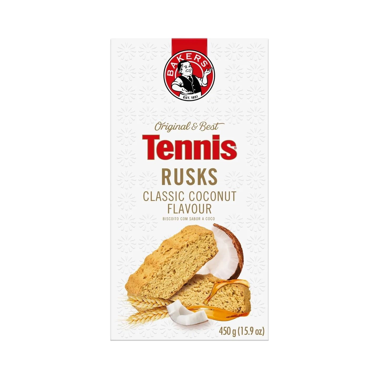 Bakers Tennis Biscuit Rusk DEF29 | 1 Pack | 450g | Coconut Flavored ...