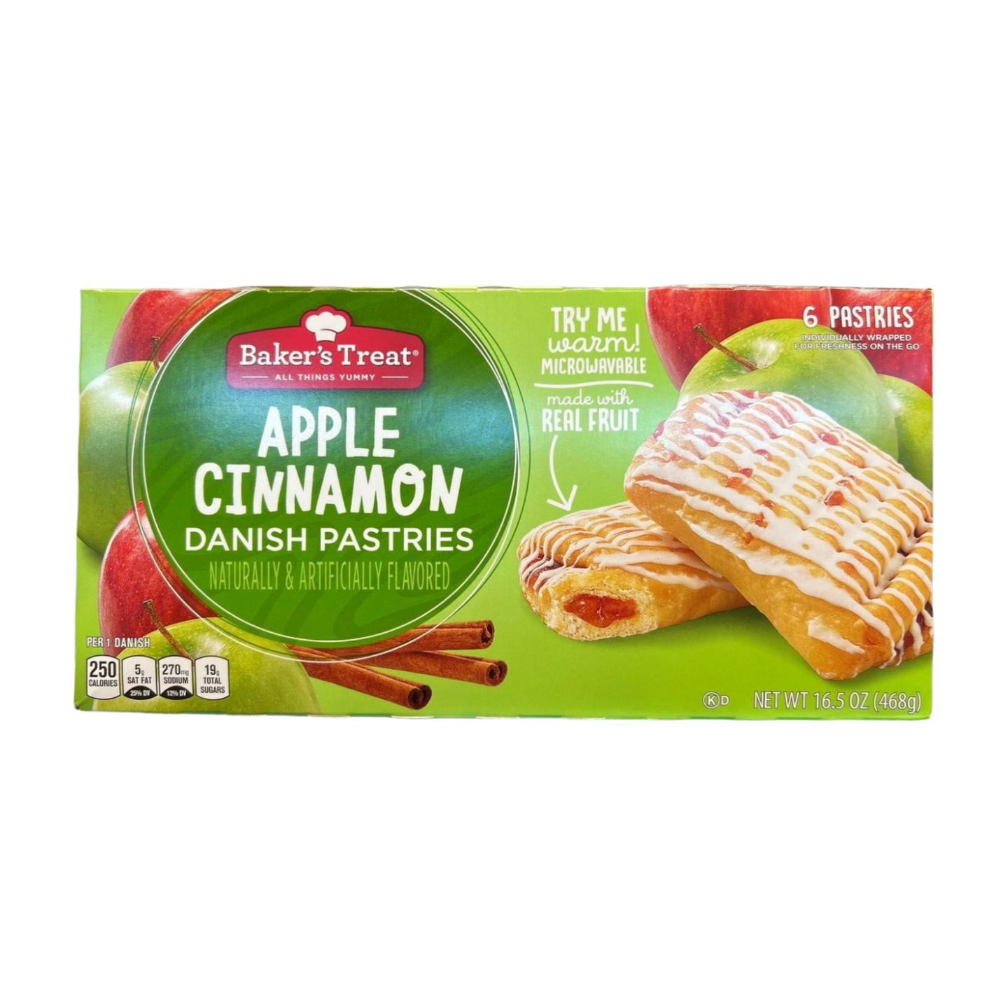 Bakers Treat. Appl Danish Pastries 6 individually wrapped. 16.5 OZ ...