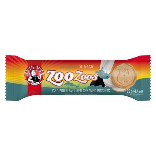 Bakers - Zoo Zoos YYF14 - Cream Biscuits - Iced Zoo 125g | 1 Pack ...