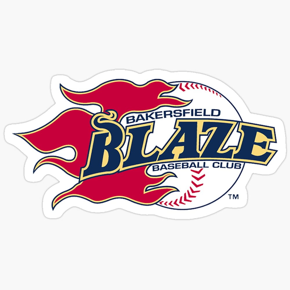 Bakersfield Blaze Baseball Sticker Phone Decal Water Bottle Stickers ...
