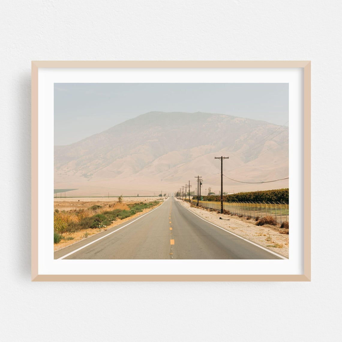 Bakersfield California Desert Rural Home Decor Landscape Mountain Fine ...
