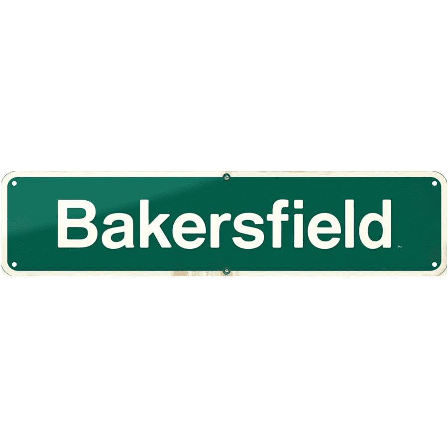 Bakersfield Vintage Tin Sign - 16x4 Inches - Ideal for Ranch, Man Cave ...