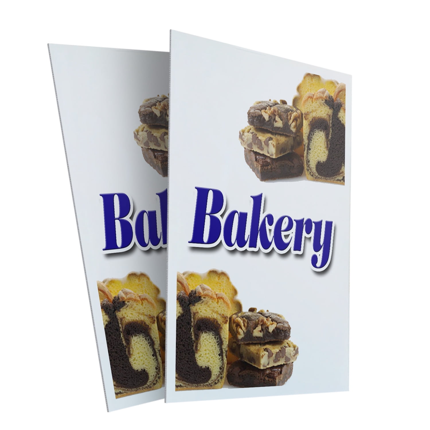 Bakery (2-PACK) 24" x 36" Plastic Signs | Sign Insert 4mm Corrugated ...