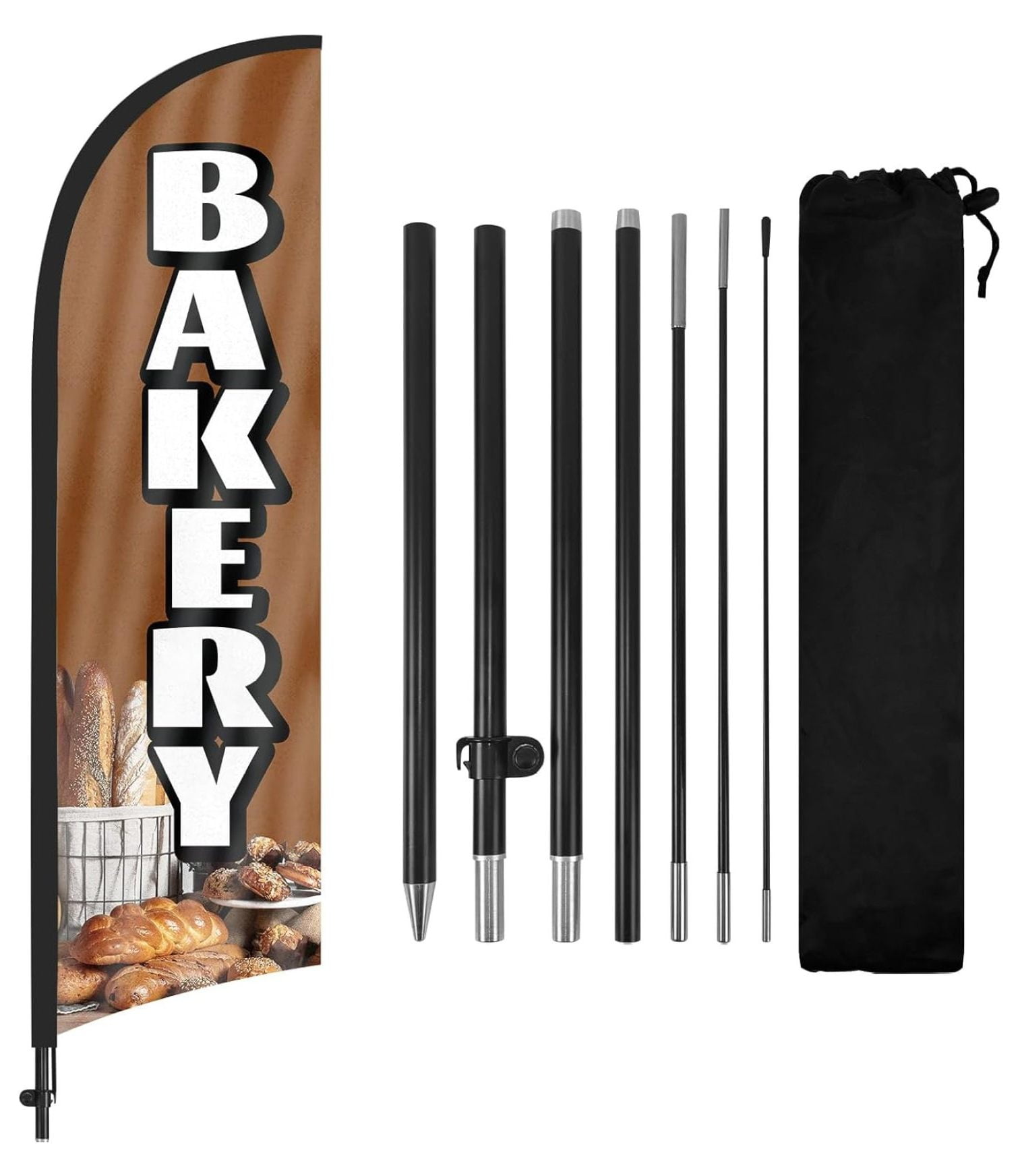 Bakery Advertising Swooper Flag Banner, Bakery Flags with Pole and ...