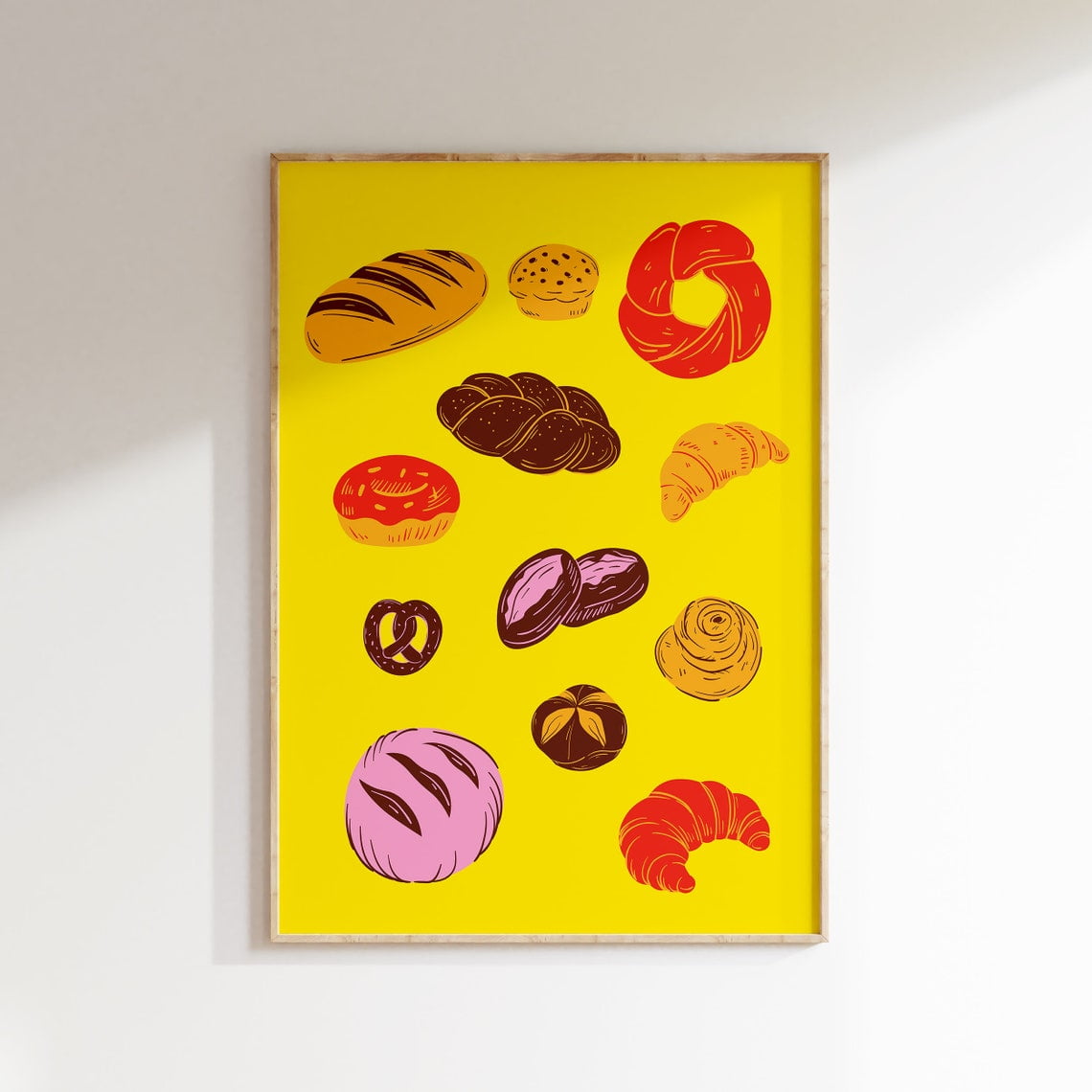 Bakery And Patisserie Colorful Print, Kitchen Decor, Food Apartment ...