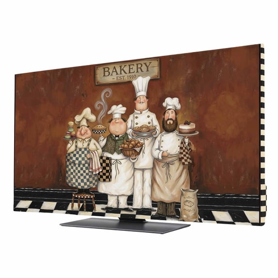 Bakery Chefs Vintage TV Cover for 40 Inch Screen,Stretch Fabric ...