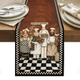 Bakery Chefs Vintage Table Runner Farmhosue Kitchen Black White Plaid ...