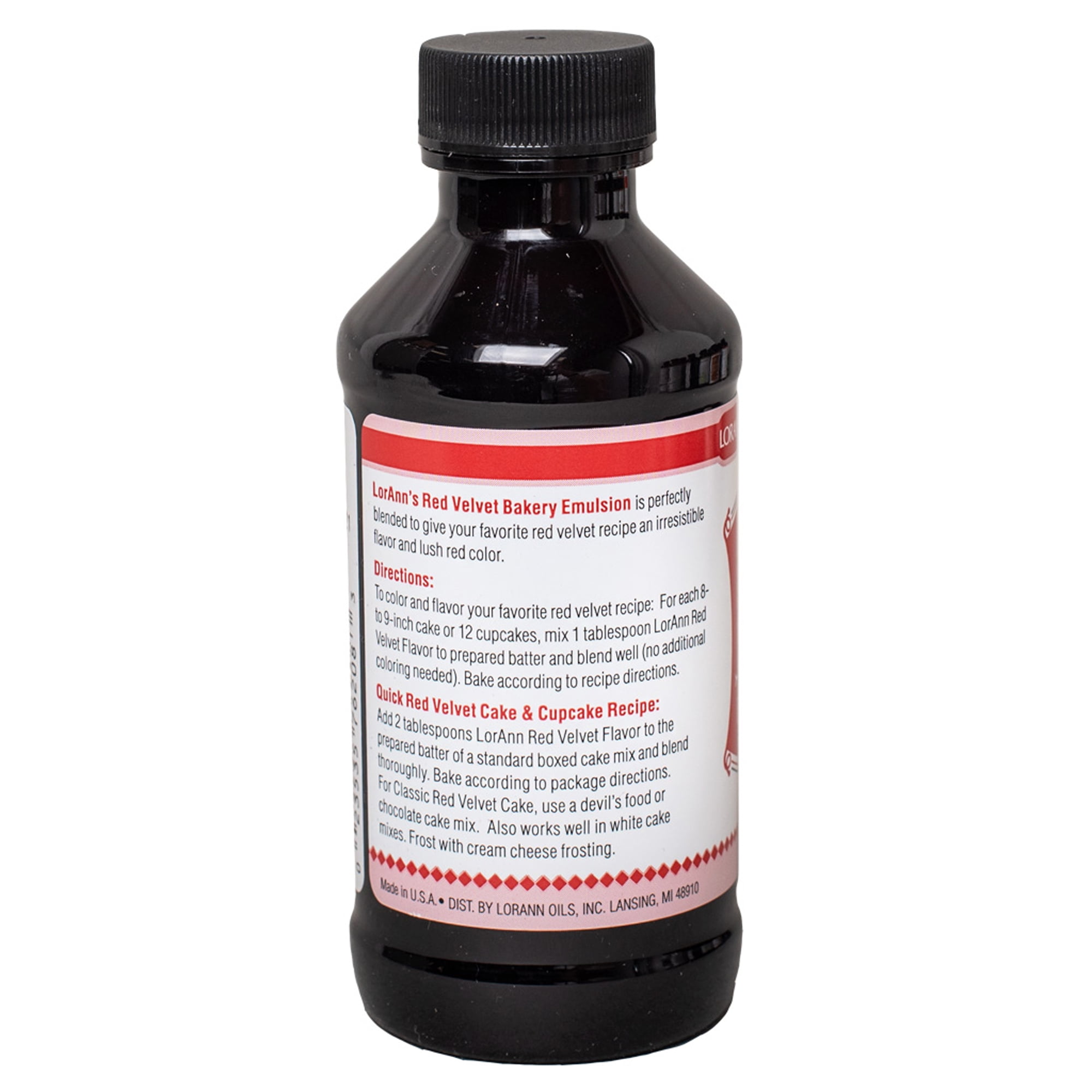 Lorann Oils - 4oz Red Velvet Cake Bakery Emulsion for Baking Use ...
