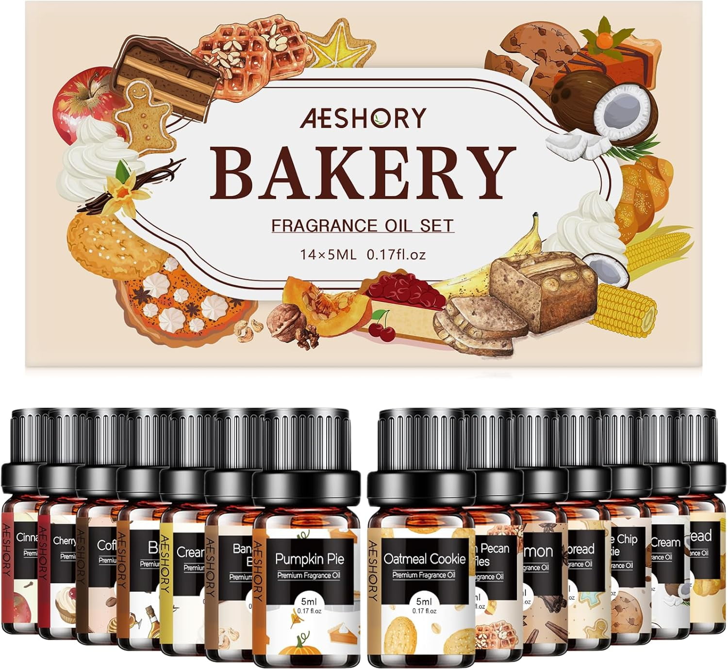Bakery Essential Oils Set - Fragrance Oil for Diffusers, Candle Making ...