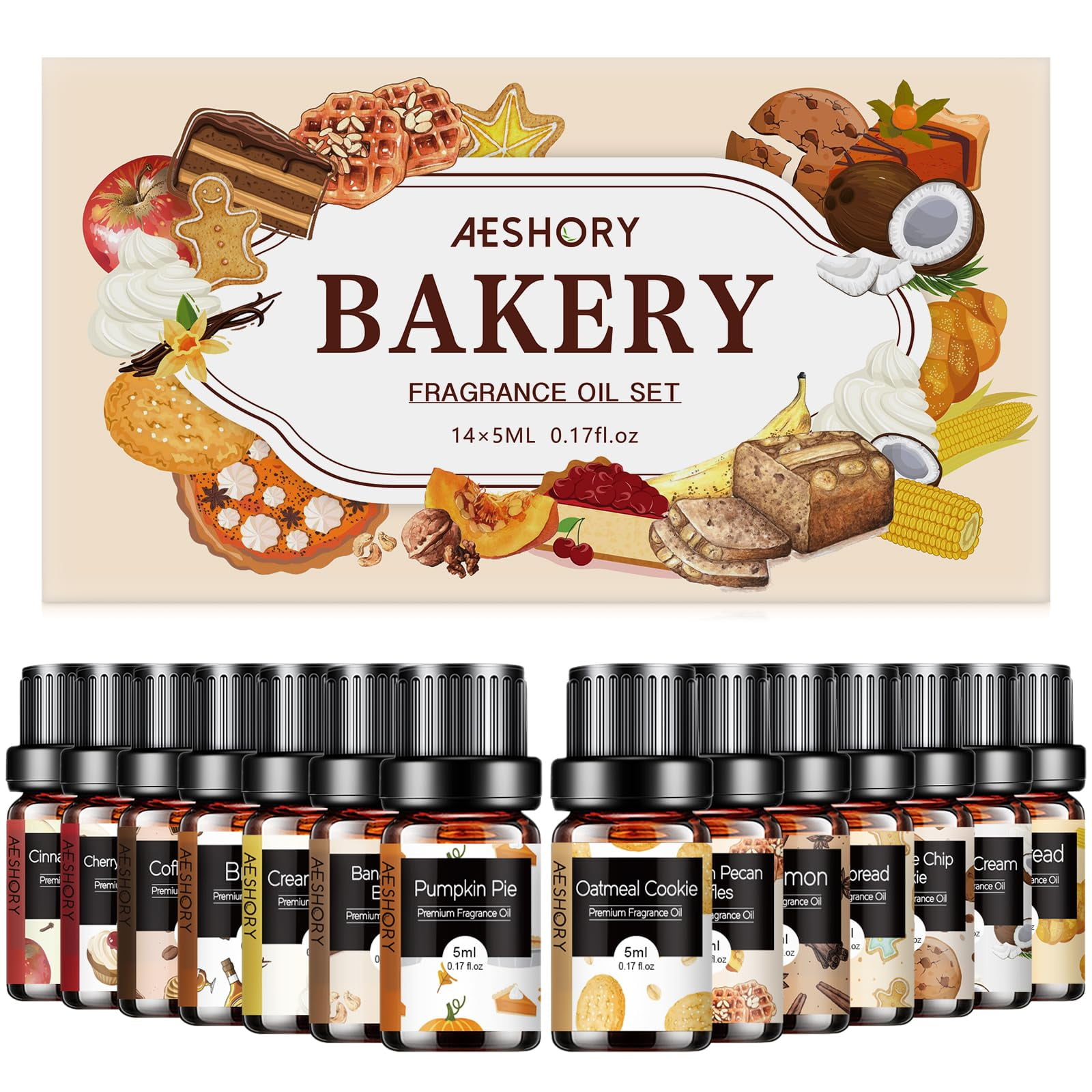 Bakery Essential Oils Set - Fragrance Oil for Diffusers, Candle Making ...