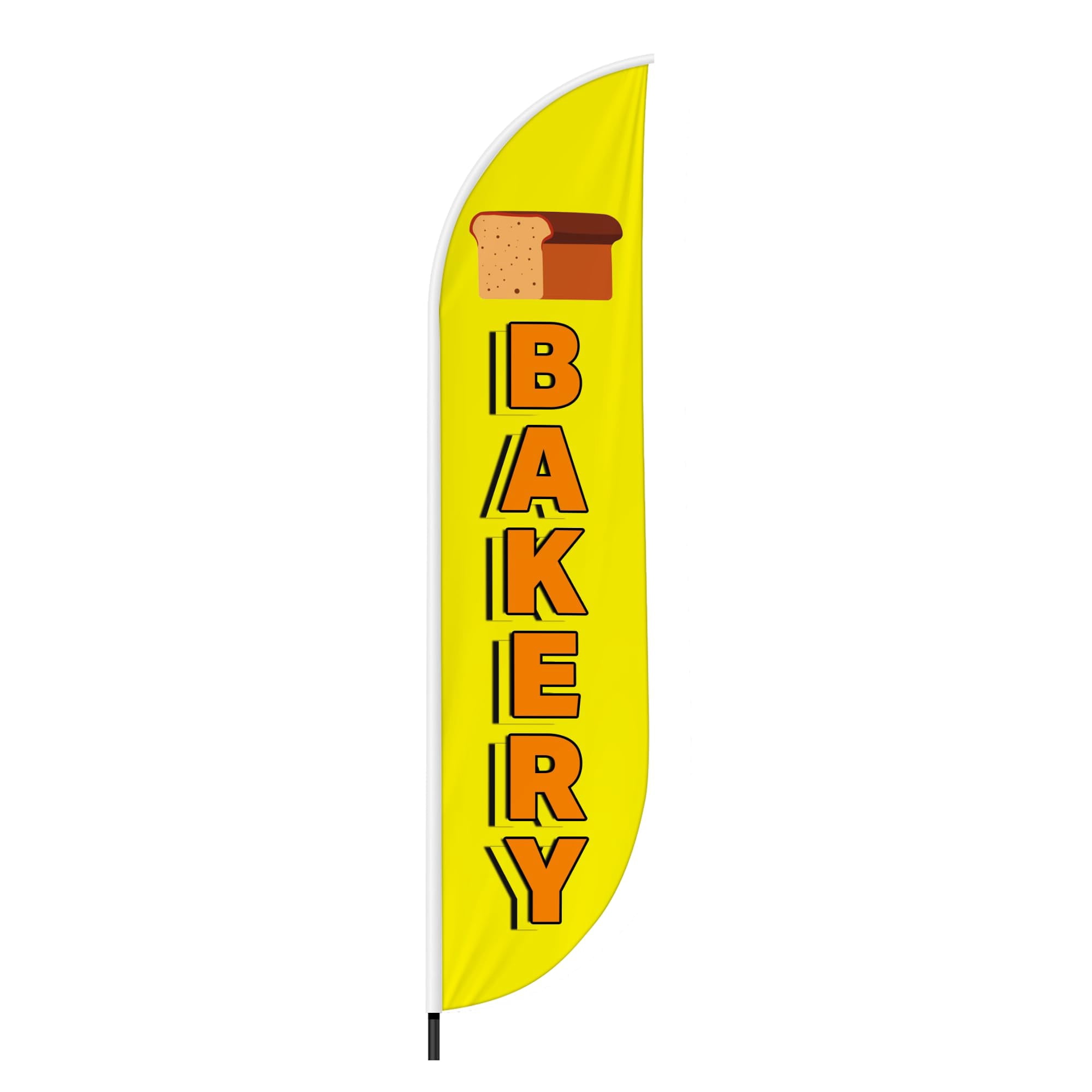 Bakery Feather Flag(11.5feetX2.5feet) by DreamController | Outdoor ...