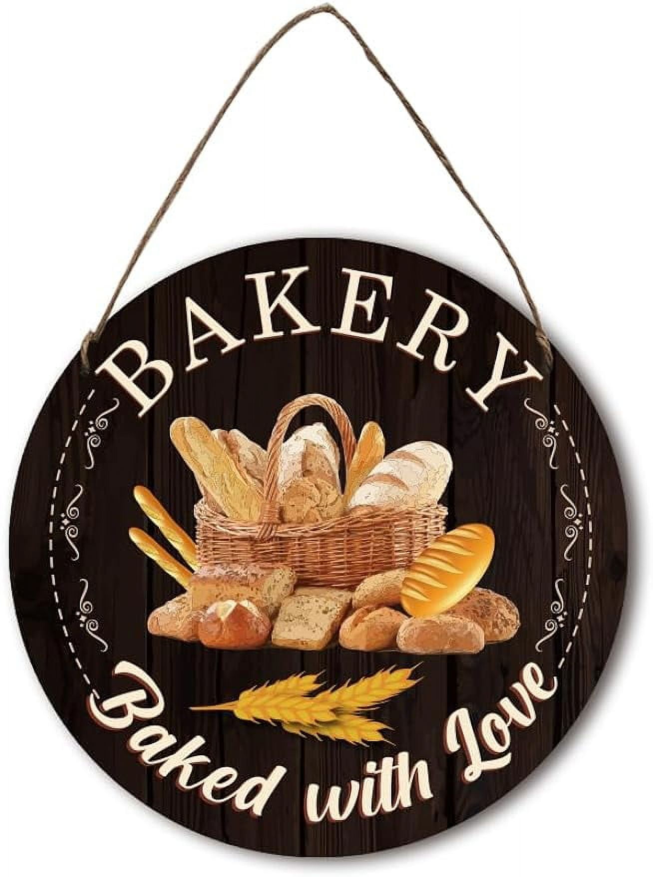 Bakery Hanging Sign 11.81"(30cm) Decorative Hanging Sign Vintage Bakery ...